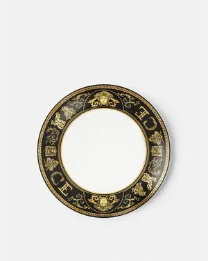 Versace Virtus Gala Black Plate 21 Cm - Print