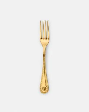 Versace Medusa Cutlery Dessert Fork - Gold