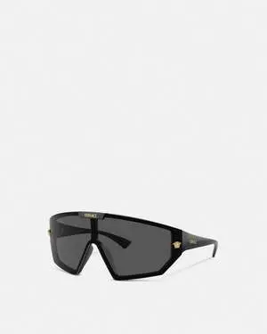 Versace Medusa Horizon Mask Sunglasses - Black
