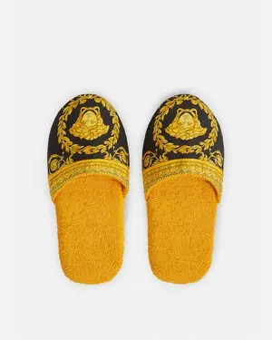 Versace I ♡ Baroque Slippers Yellow