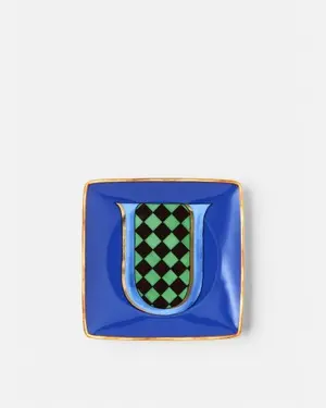 Versace Alphabet U Square Plate 12 Cm - Print