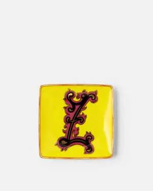 Versace Alphabet Z Square Plate - Print