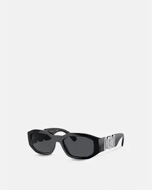 Versace Medusa Biggie Rectangle Sunglasses - Black