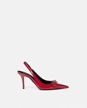 Versace Versace Gianni Ribbon Patent Slingbacks 85mm Red