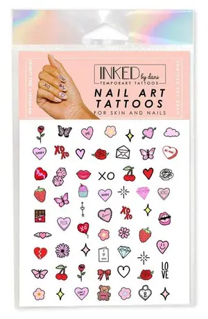 INKED BY DANI Valentine's Nail Art Temporary Tattoos - Multi