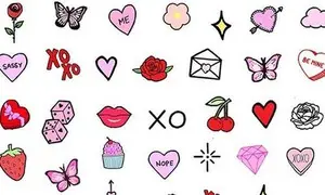 INKED BY DANI Valentine's Nail Art Temporary Tattoos