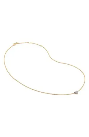Monica Vinader Lab-created Diamond Heart Charm Necklace - 18k Gold Vermeil