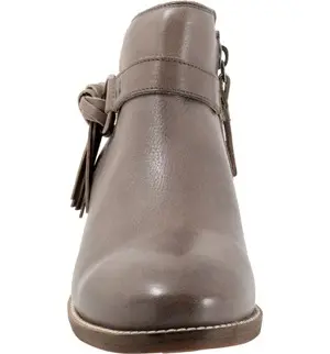 Softwalk Reade Leather Bootie - Dark Grey