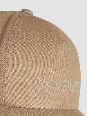 Saint Laurent Cap In Gabardine - Beige
