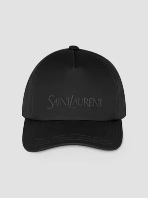 Saint Laurent Cap In Gabardine - Black