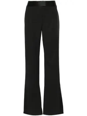 Off-White Satin-trim Wool Trousers