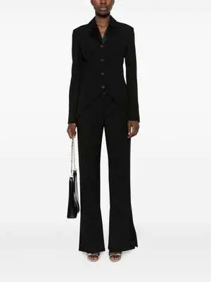 Off-White Satin-trim Wool Trousers