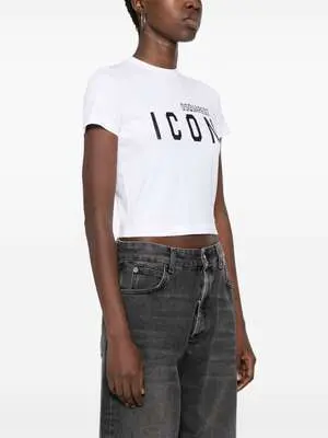 Dsquared2 Logo-print Cropped T-shirt - White