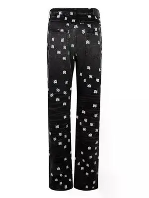 Amiri Paisley-print Straight-leg Jeans - Black