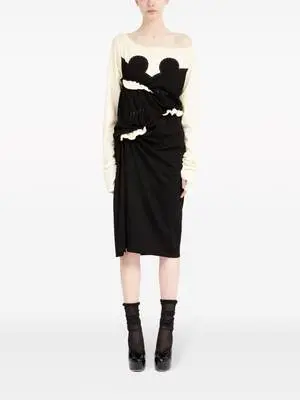 MAISON MARGIELA Spliced Jersey Midi Dress - Black