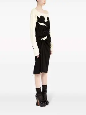 MAISON MARGIELA Spliced Jersey Midi Dress - Black