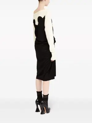 MAISON MARGIELA Spliced Jersey Midi Dress - Black