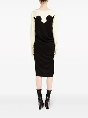 MAISON MARGIELA Spliced Jersey Midi Dress - Black