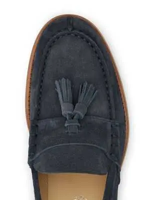 TOD'S Tassel-detail Suede Loafers
