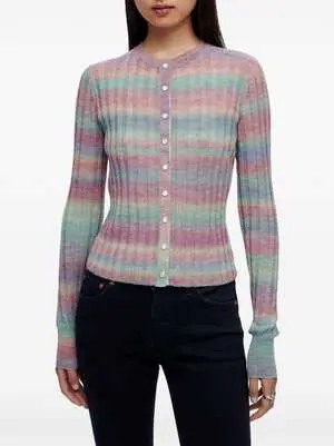 RE/DONE Ribbed-knit Wool Cardigan