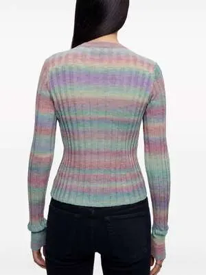 RE/DONE Ribbed-knit Wool Cardigan