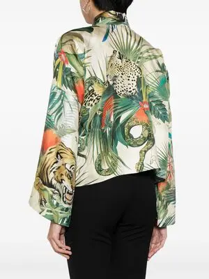 Roberto Cavalli Graphic-print Silk Shirt