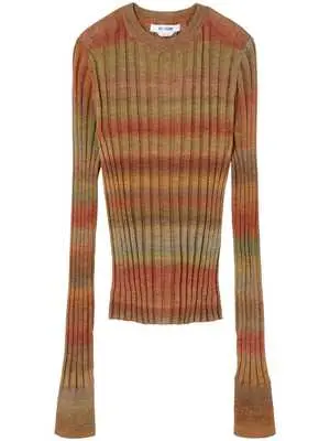 RE/DONE Ribbed-knit Wool Jumper - Orange