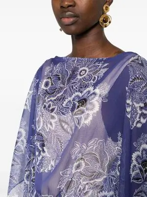Etro Floral Print Kaftan Dress
