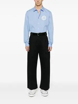 Versace Logo-print Cotton Shirt