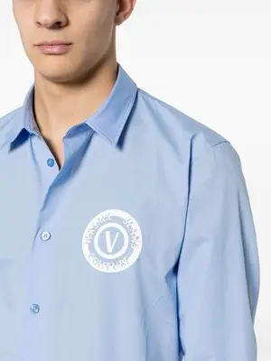 Versace Logo-print Cotton Shirt