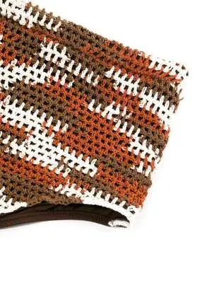 AMIR SLAMA Abstract-pattern Crochet Swim Shorts