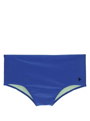 AMIR SLAMA Logo-appliqué Swim Shorts - Blue