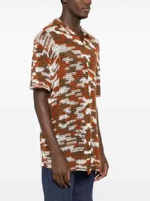 AMIR SLAMA Mélange Crochet-knit Shirt