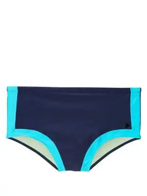 AMIR SLAMA Logo-plaque Swim Shorts - Blue