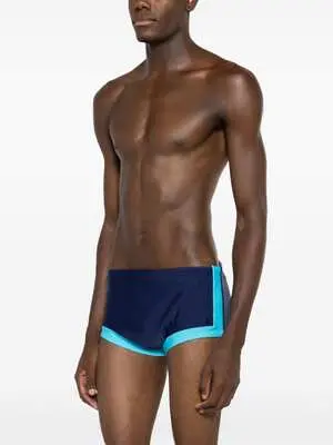 AMIR SLAMA Logo-plaque Swim Shorts - Blue