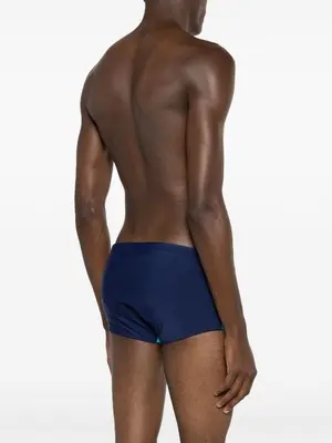 AMIR SLAMA Logo-plaque Swim Shorts - Blue