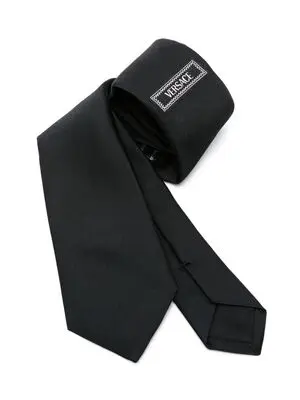Versace Logo Neck Tie - Black