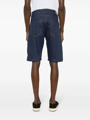 AMIR SLAMA Logo-patch Denim Shorts