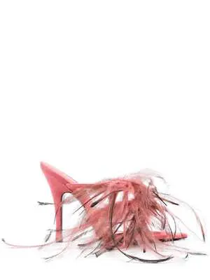 Attico Judy 105mm Leather Sandals - Pink
