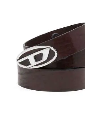 DIESEL® 1dr Logo-buckle Leather Belt - Brown