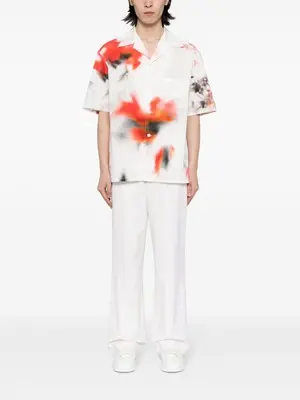 Alexander McQueen Abstract-pattern Cotton Shirt
