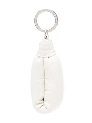 LEMAIRE Logo-engraved Leather Keyring - White