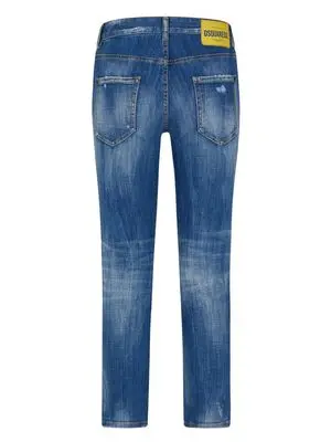 Dsquared2 Ripped Straight-leg Jeans - Blue