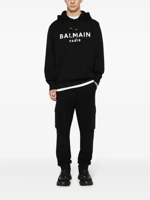 Balmain Logo-print Cotton Track Pants - Black