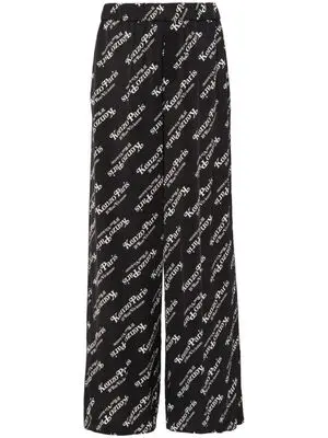 Kenzo Logo-print Twill Trousers