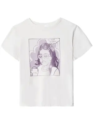 RE/DONE Classic In Your Dreams-print T-shirt - White