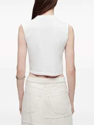 RE/DONE Baby Muscle Cowboy-print Cropped Top