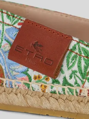 Etro Logo Appliqué Floral-embroidery Espadrilles