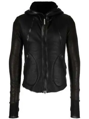 ISAAC SELLAM EXPERIENCE Hooded Leather Jacket