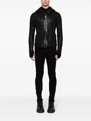 ISAAC SELLAM EXPERIENCE Hooded Leather Jacket